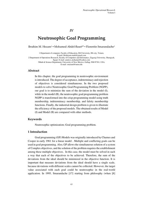 pdf neutrosophic goal programming
