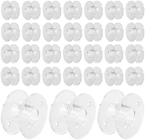 Lot de 120 bobines en plastique transparent pour machine à coudre