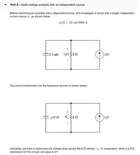 Solved Part A Node Voltage Analysis With An Independent Chegg