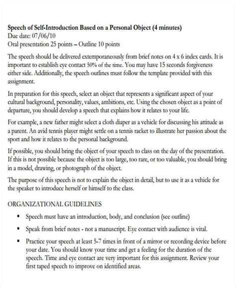 free 51 introduction speech samples and template in pdf word