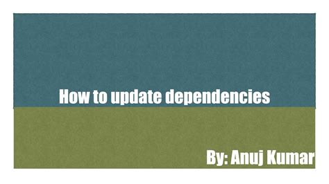 how to update dependencies in maven project youtube