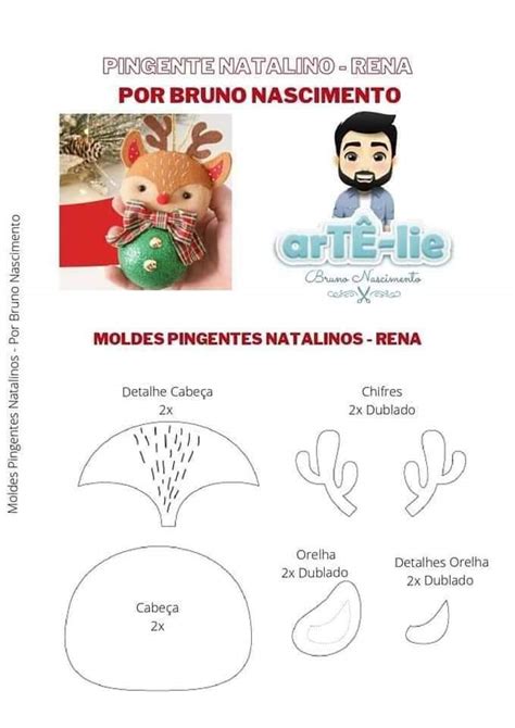 Pingentes De Natal Molde Para Imprimir Ver E Fazer