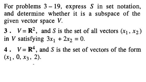 solved for problems 3−19 express s in set notation and