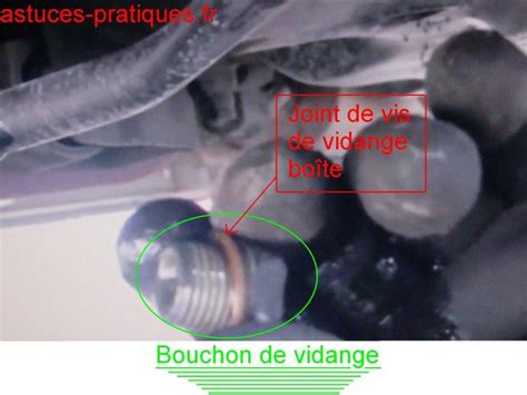 Vidange et remplissage boîte de vitesses sur 307 Astuces Pratiques