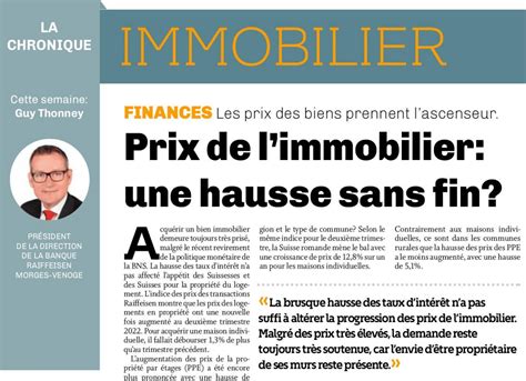 Prix De L Immobilier Suisse Une Hausse Sans Fin Mon