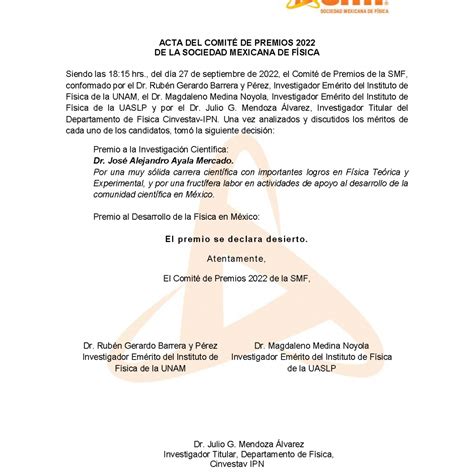 Noticias Smf Sociedad Mexicana De F Sica