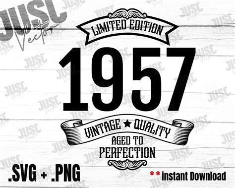Vintage 1957 Limited Edition Aged To Perfection Retro Label Etsy