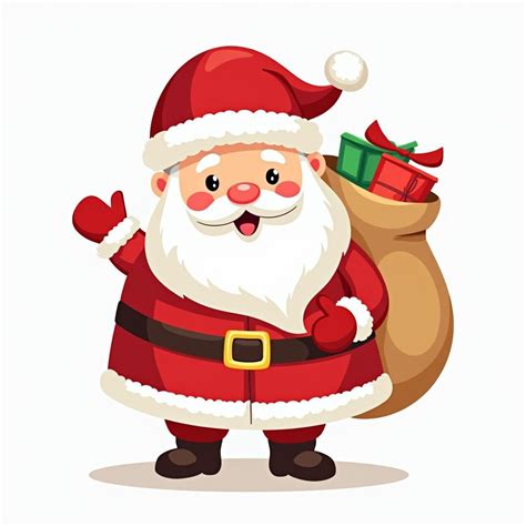 Cute Christmas Icon Of Santa Claus In 2024 Digital Christmas Cards