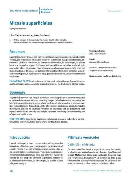 Micosis Superficiales Wendy Maldonado UDocz