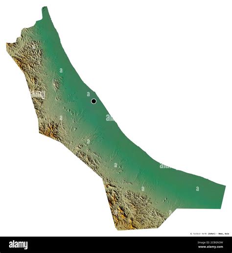 Shape Of Al Batinah North Region Of Oman With Its Capital Isolated On