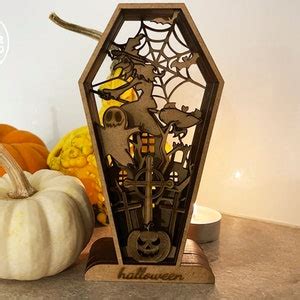 Laser Cut Files HALLOWEEN COFFIN Svg Dxf Cutting File And Halloween