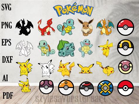 Pokemon Svg Pokeball Svg Balbasaur Svg Pikachu Svg Ash Ketchum