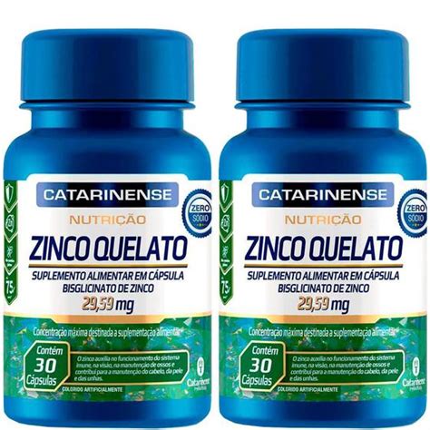 Kit 2 Zinco Quelato 30 Comprimidos Catarinense Catarinense Pharma