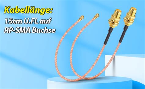 BINGFU RP SMA Buchse Auf IPX IPEX U FL Kabel 15cm RG178 WiFi Antennen