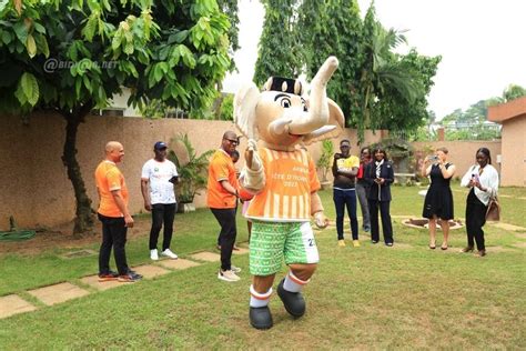 CAN 2023 la mascotte Akwaba célèbre la victoire des Eléphants de Côte