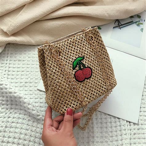 Sac à main en rotin tissé à la main pour femmes sacoche en paille à