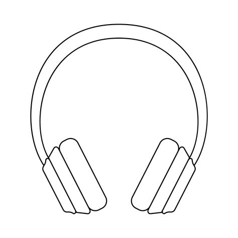 ícone de fone de ouvido um jumper desenho de contorno de acessórios