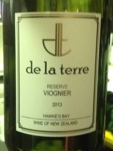 De La Terre ZA Hawke S Bay Reserve Viognier Vivino Brasil