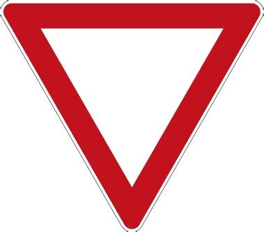 Verkehrzeichen Vorschriftzeichen Vorfahrt gewähren Zeichen 205