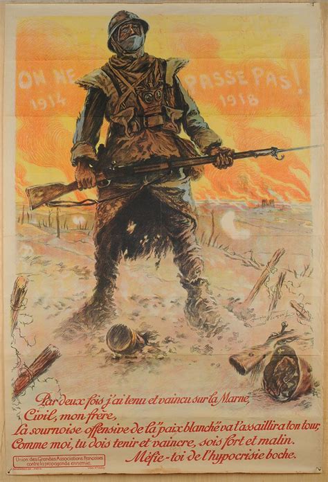 167 Affiche 1914 ON NE PASSE PAS