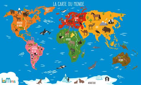 Carte Du Monde Montessori En 2020 Carte Du Monde A Imprimer