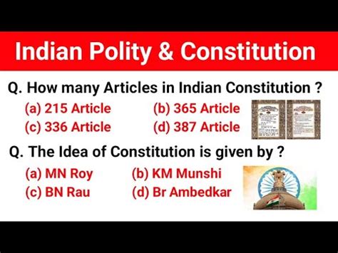 Indian Polity And Constitution Important Question Indian Polity MCQ