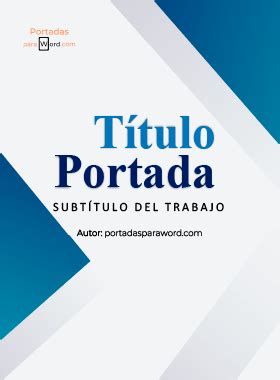 Portadas Para Informes WordDESCARGAR GRATIS