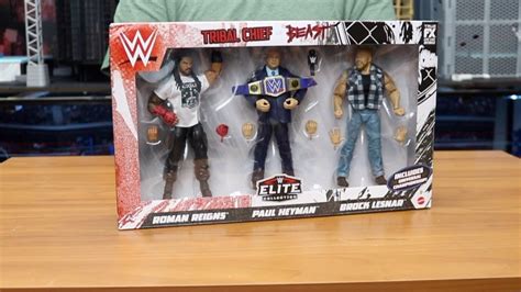 3 Pack Tribal Chief Vs Beast Incarnate Paul Heyman Elite Collection