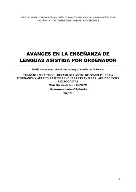 PDF AVANCES EN LA ENSEÑANZA DE LENGUAS ASISTIDA POR investigación