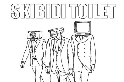 Skibidi Toilet Figuren Ausmalbilder Kostenlos Herunterladen
