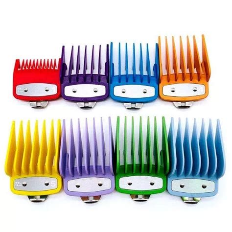 Kit Pentes Premium Coloridos Wmark 1 Ao 8 Compativel Wahl Kemei