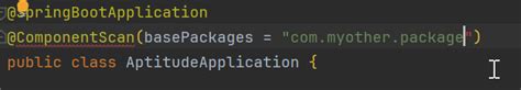 how can i add another package for component scan support jmix