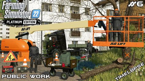 USING JLG 860 TELESCOPIC BOOM LIFT TO REMOVE TREEs Public Work