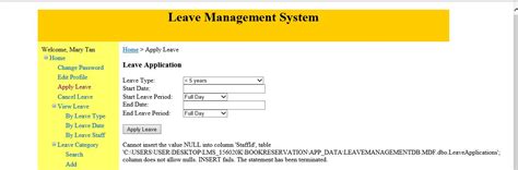 C Cannot Insert The Value Null Into Column Staffid Table Stack