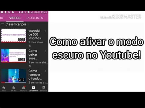 Como Ativar O Modo Escuro No Youtube YouTube