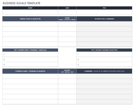 Goal Tracking Sheet Template Database