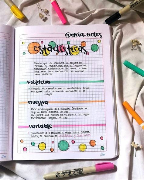 Apunte colorido y bonitoヾ ノ Libreta de apuntes Como tomar