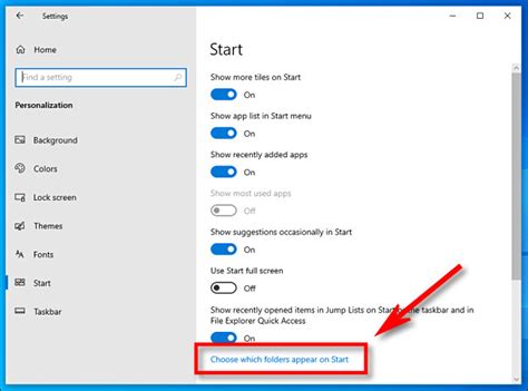 how to add folder shortcuts to the start menu s left sidebar on windows 10 askit solutii si