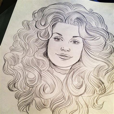Dolly Parton Drawing At Paintingvalley Explore Collection Of