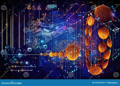 bioinformatics analysis and artificial intelligence generative ai stock illustration