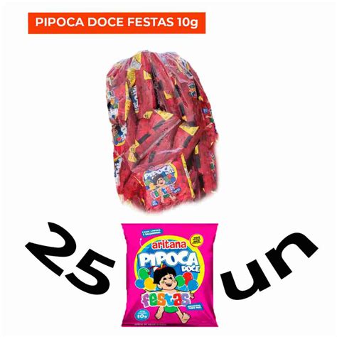 Saco De Pipoca Doce Aritana 25 Unidades De 10 Gramas Shopee Brasil