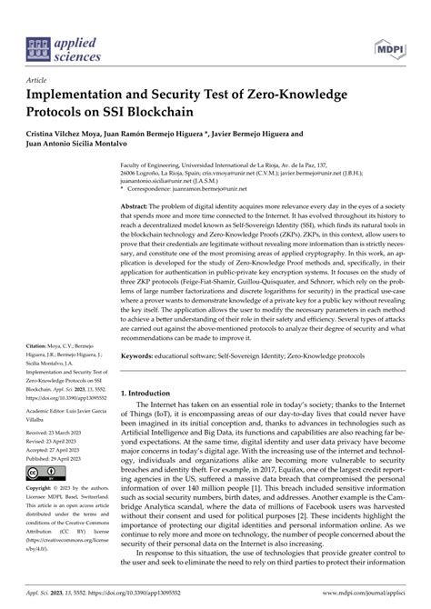 pdf implementation and security test of zero knowledge protocols on ssi blockchain