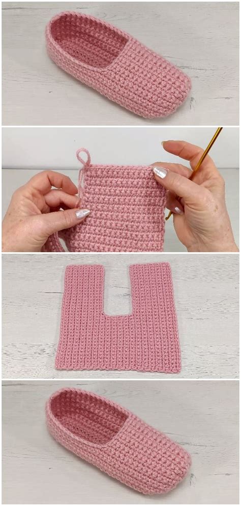 Folded Slippers Tutorial Crochet Knit 810 Diy Crochet Slippers