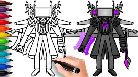 How To Draw Titan Tv Man Upgraded Skibidi Toilet Easy Step By Step