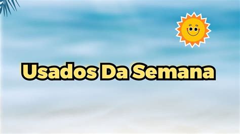 Usados Da Semana Dicas Perfumes Autocuidado YouTube
