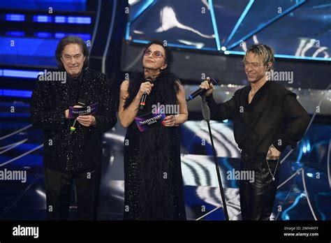 Sanremo Italia 07th Feb 2024 Ricchi E Poveri With Irama During The