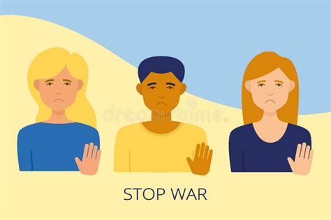Oekraïense Personages Zijn Tegen De Oorlog En Stoppen De Oorlog Red