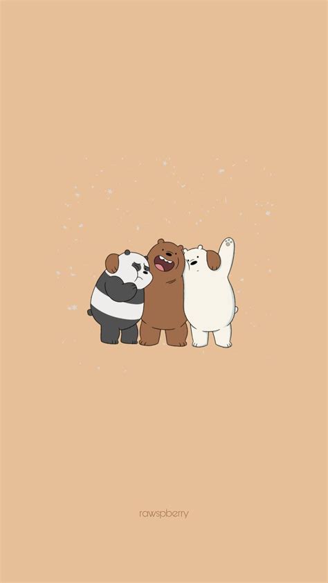 We Bare Bear Lockscreen Homescreen By Me Lukisan Abstrak Cara