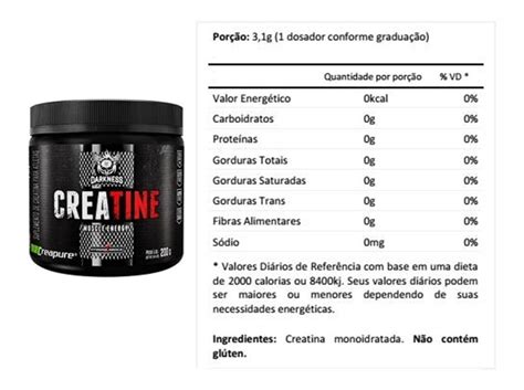 Creatina Creapure Darkness 200g Integralmedica Mercado Livre