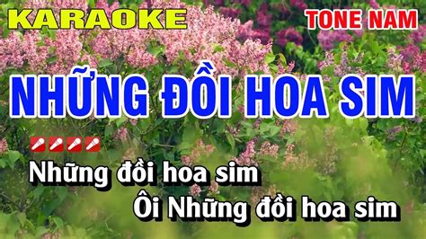 Karaoke Những Đồi Hoa Sim Tone Nam Nhạc Sống Nguyễn Linh YouTube
